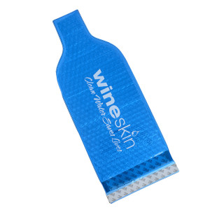 WineSkin Cares "Ending Homelessness" single-use Navy bottle transport ...
